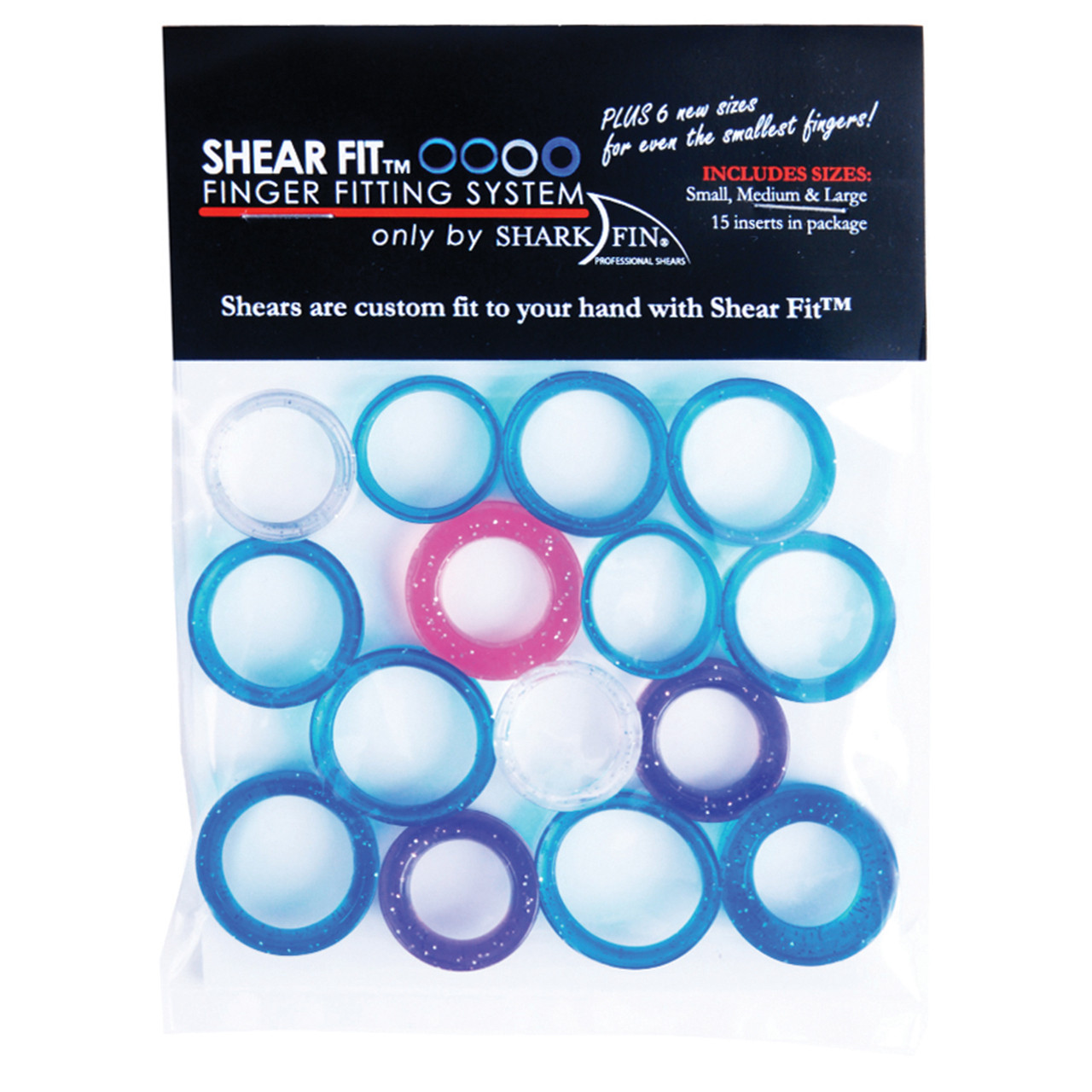 Shark Fin Ring Guard Insert 15pk Assorted Colors – Salon Innovations