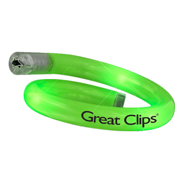 Flashy Green LED Tube Braclet – Green – Salon Innovations